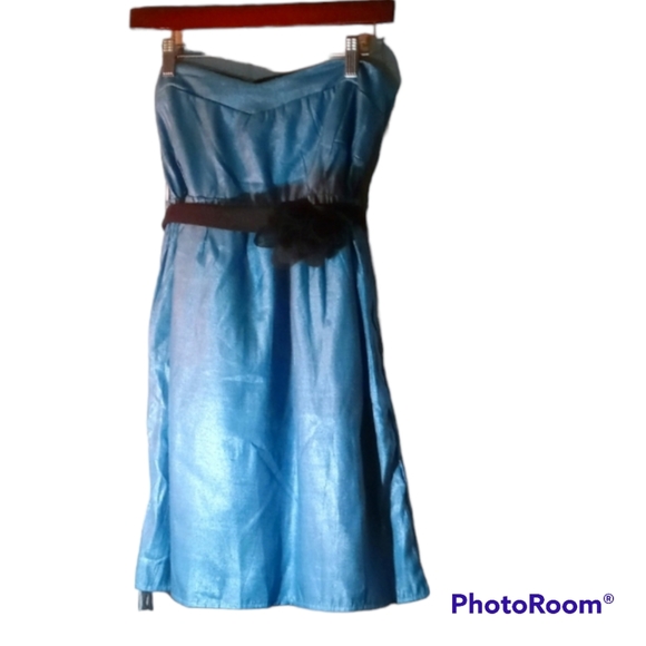 vfish | Dresses | 22 Vfish Sky Blue Strapless Dress Sweetheart Neckline ...